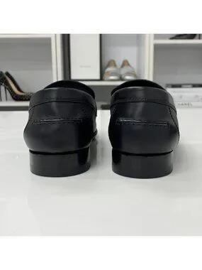 Hermes | Shoes | Hermes Destin Leather Kelly Loafers Black | Poshmark